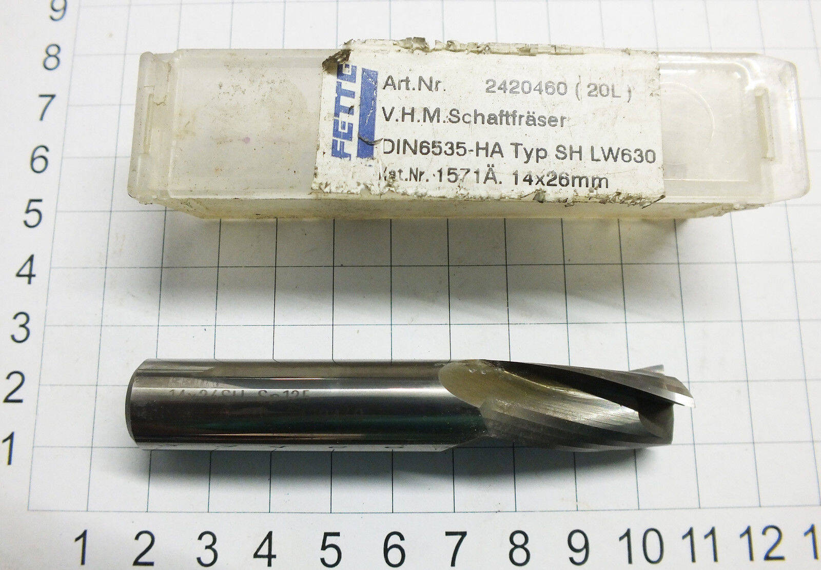 Fette VHM 14 x 26 SH Sp125 Schaftfräser DIN 6535-HA Typ SH LW 630 Nos, 23,40