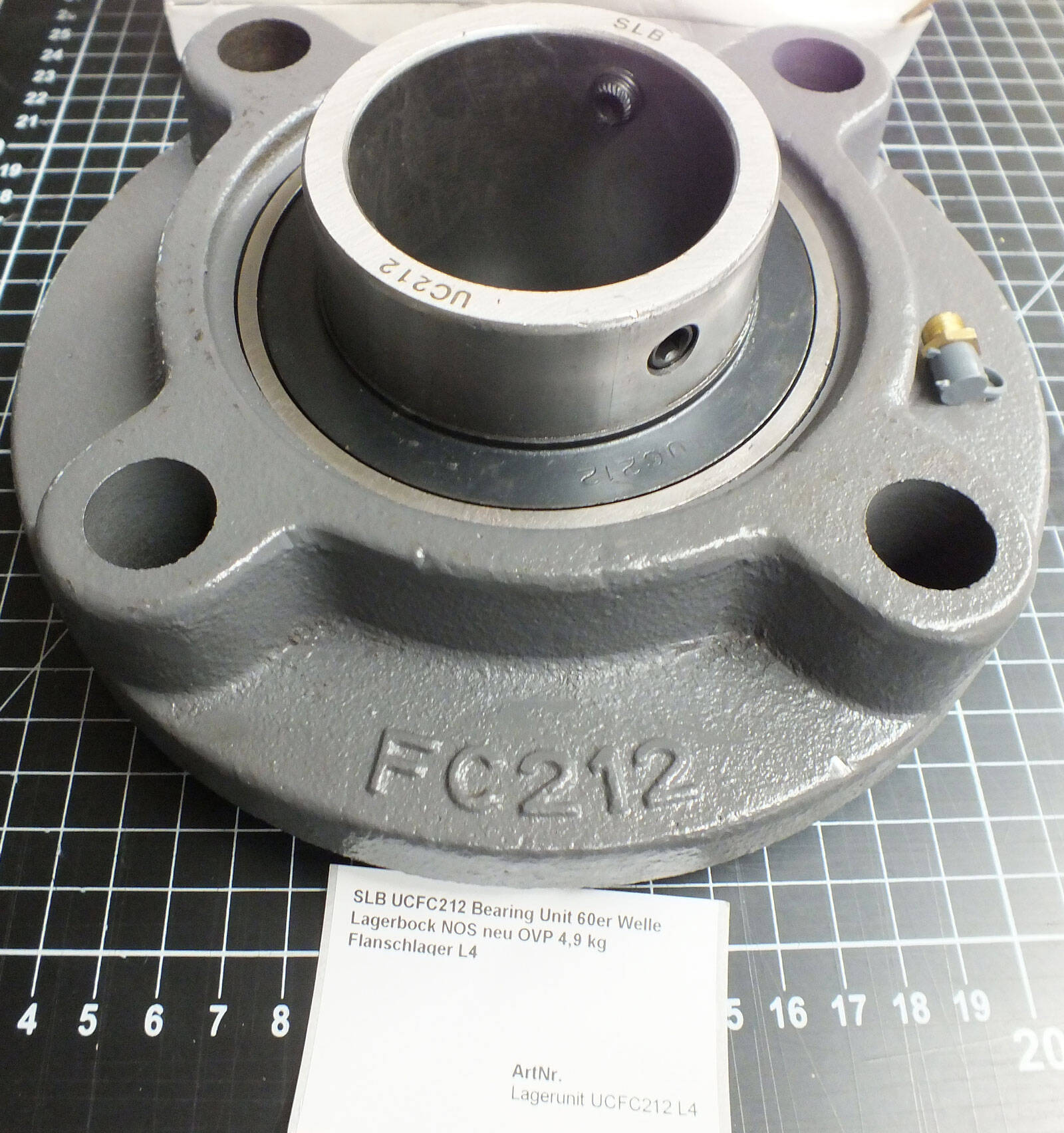 SLB UCFC212 Bearing Unit 60er Welle NOS neu OVP 4,9 kg 4-Loch Flansch ...