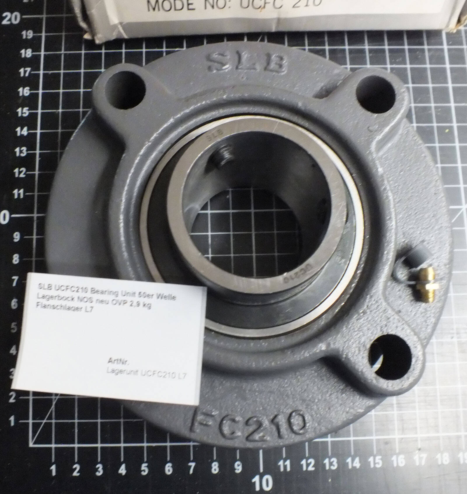 SLB UCFC210 Bearing Unit 50er Welle NOS neu OVP 2,9 kg 4-Loch Flansch ...